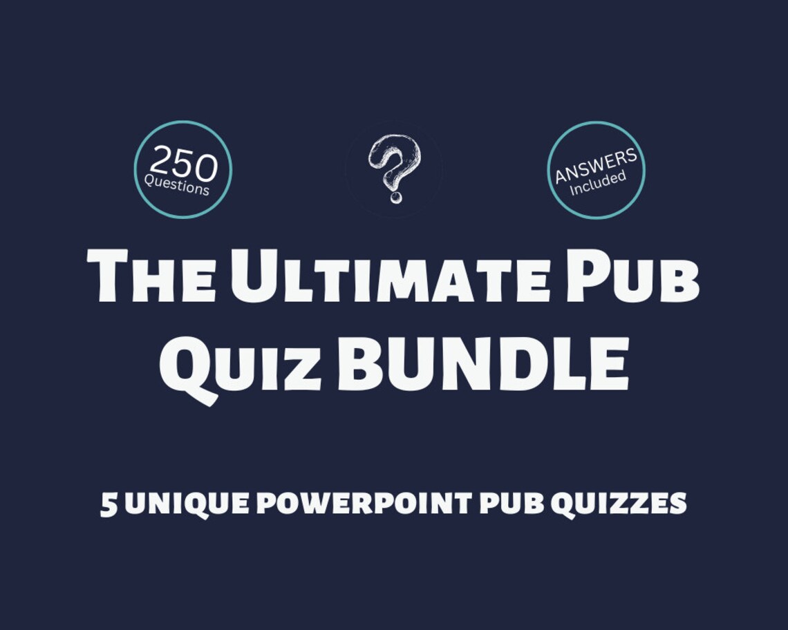 The Ultimate Pub Quiz Bundle - Virtual Games Trivia Night - Five ...