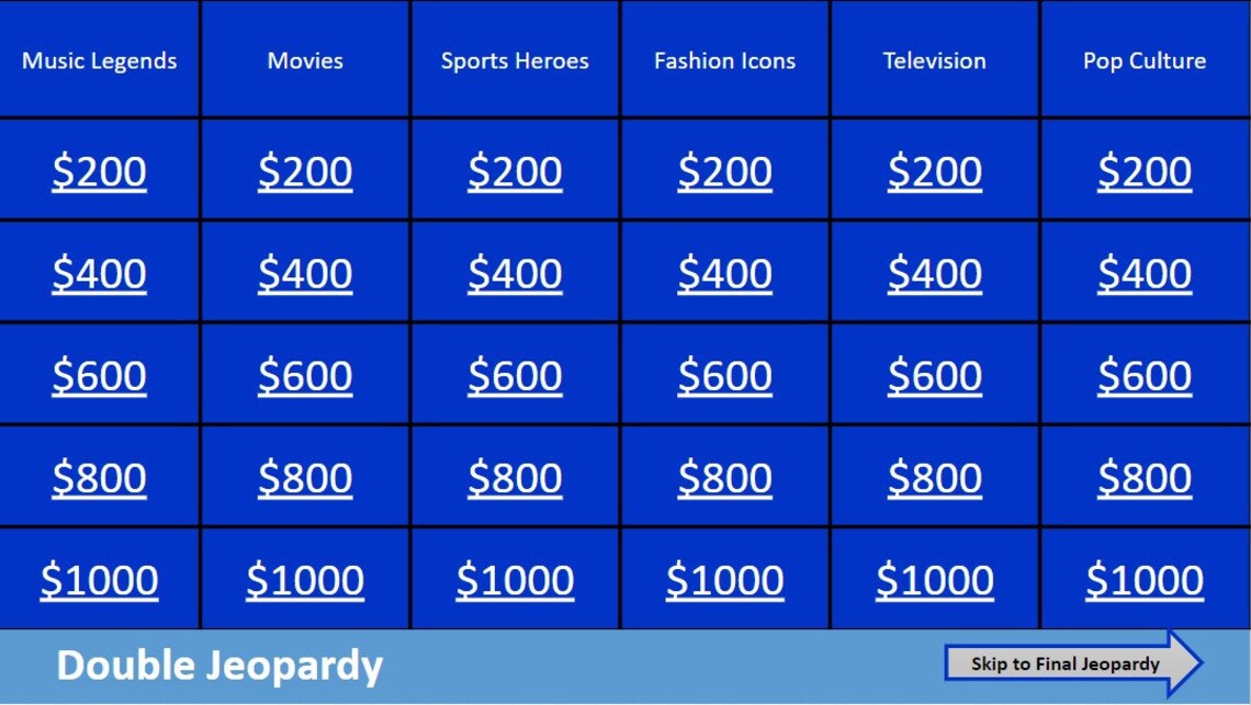 Ultimate '70s Jeopardy Powerpoint Game - Test Your Knowledge of Music ...