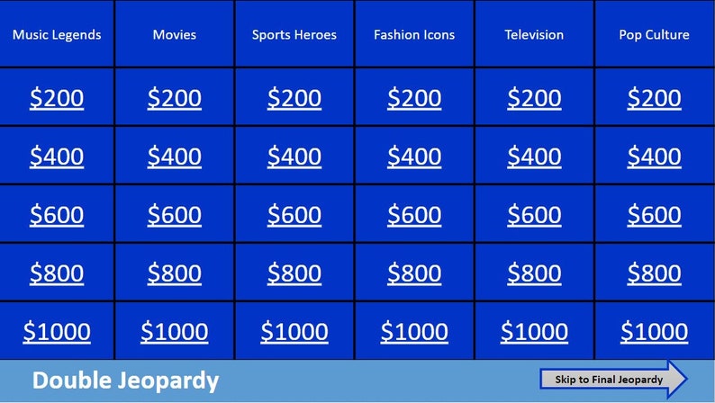 Ultimate '70s Jeopardy Powerpoint Game - Test Your Knowledge of Music ...