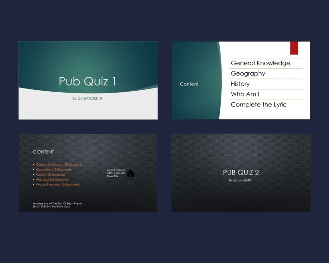 The Ultimate Pub Quiz Bundle - Virtual Games Trivia Night - Five ...