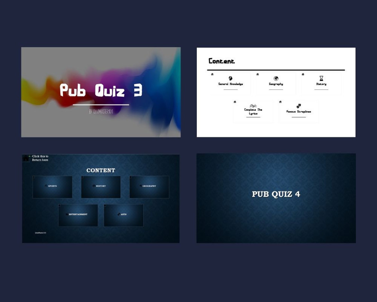 The Ultimate Pub Quiz Bundle - Virtual Games Trivia Night - Five ...