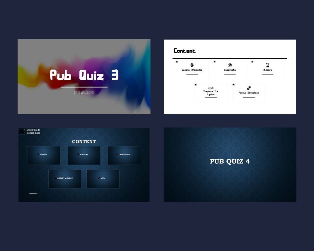 The Ultimate Pub Quiz Bundle - Virtual Games Trivia Night - Five ...