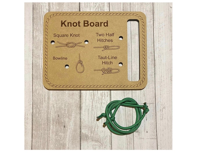 Learn to Tie Knot Tying Board With Rope - Etsy