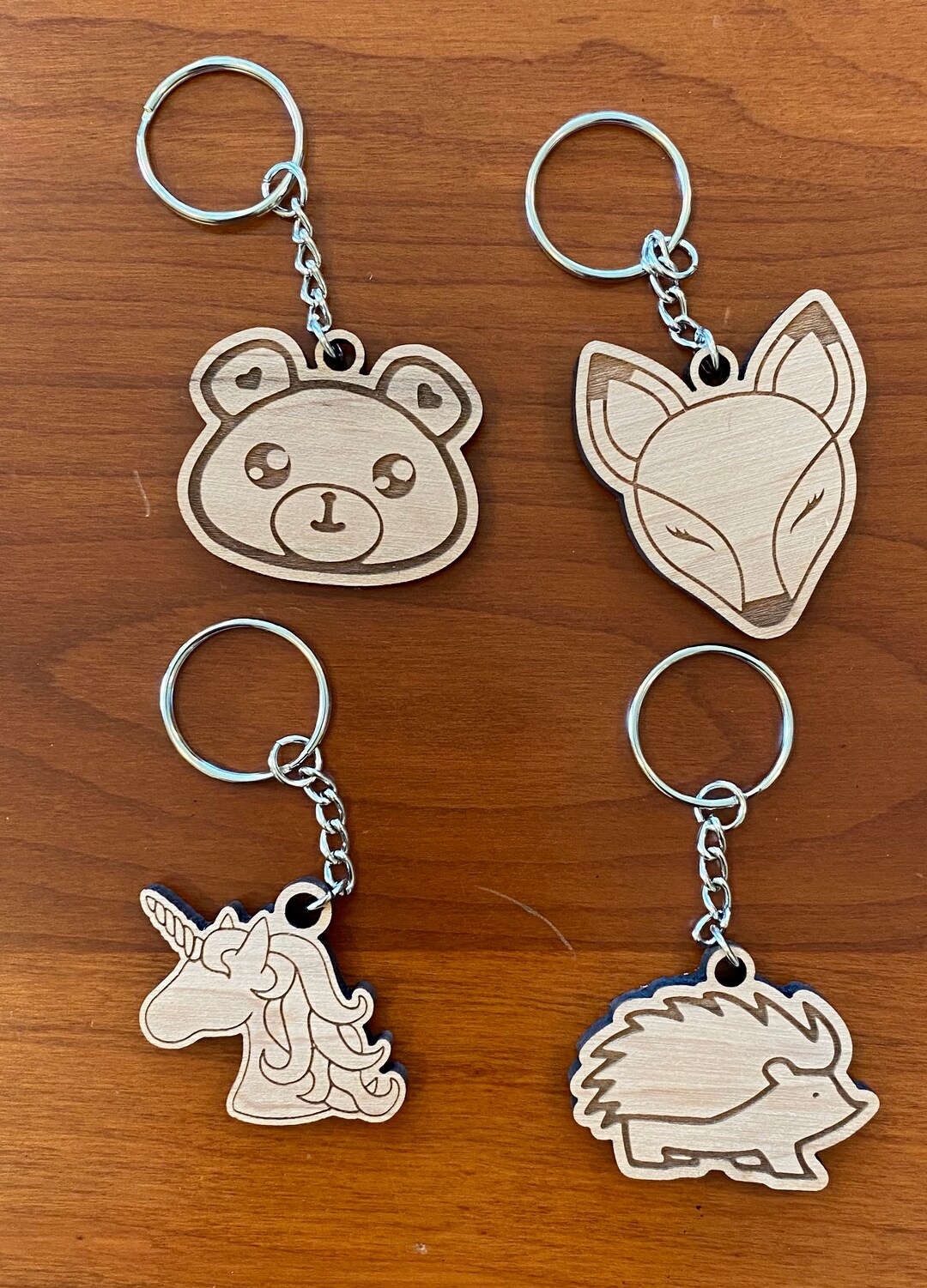 Wood Key Chains - 4 Styles! - Etsy