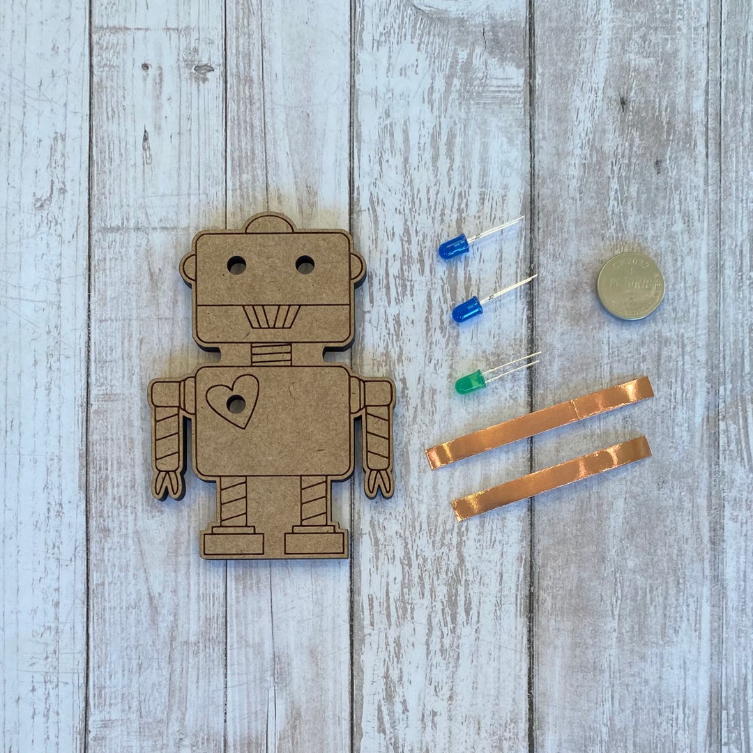 STEM Learning KIT - LED Light up Robot - Etsy
