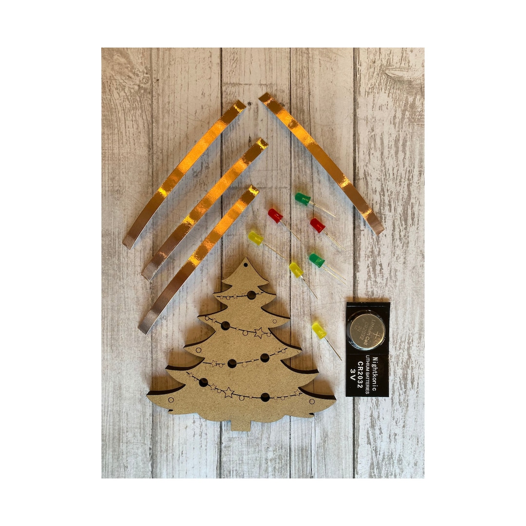 STEM Learning KIT - LED Light up Christmas Tree Ornament - Etsy