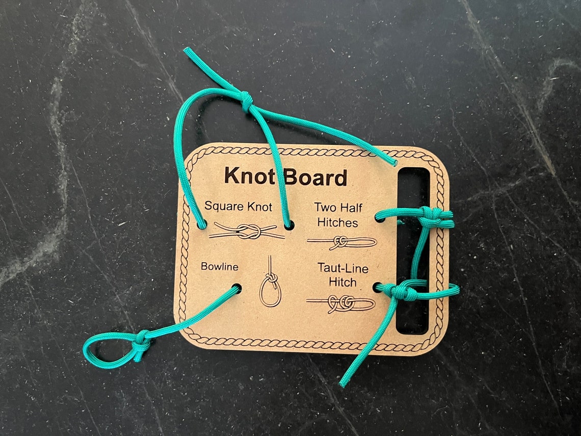 Learn to Tie Knot Tying Board With Rope - Etsy