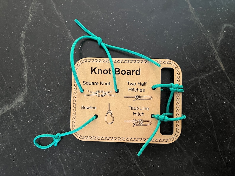 Learn to Tie Knot Tying Board With Rope - Etsy