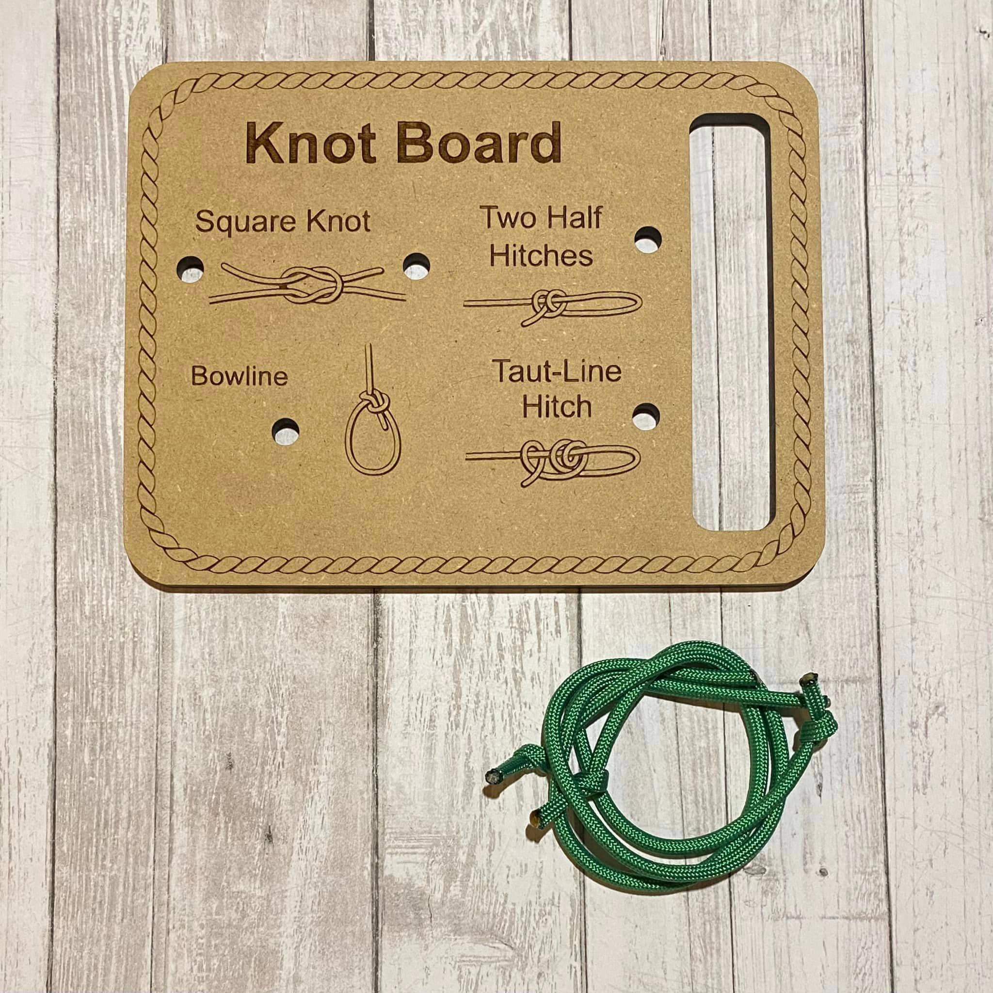 Learn to Tie Knot Tying Board With Rope - Etsy