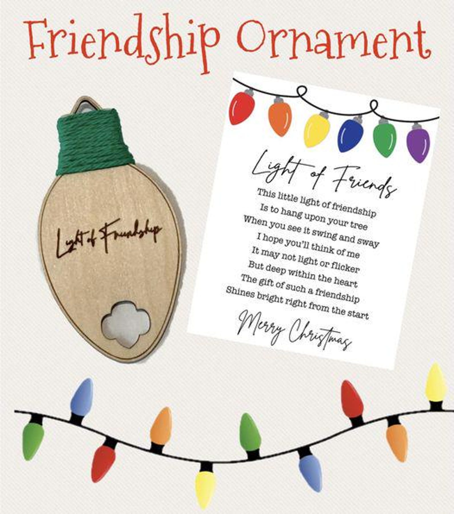 Light of Friendship Ornament - Etsy