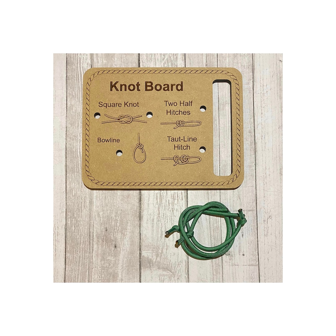 Learn to Tie Knot Tying Board With Rope - Etsy