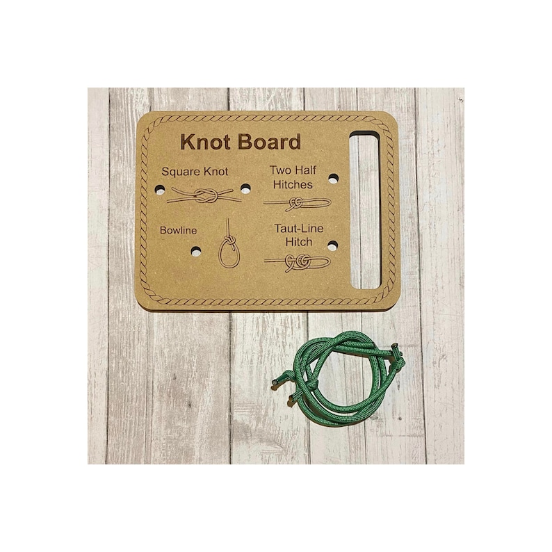 Learn to Tie Knot Tying Board With Rope - Etsy