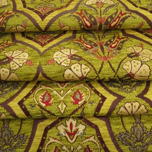 Upholstery Fabric,turkish Fabric, Green Carnation Pattern Fabric ...