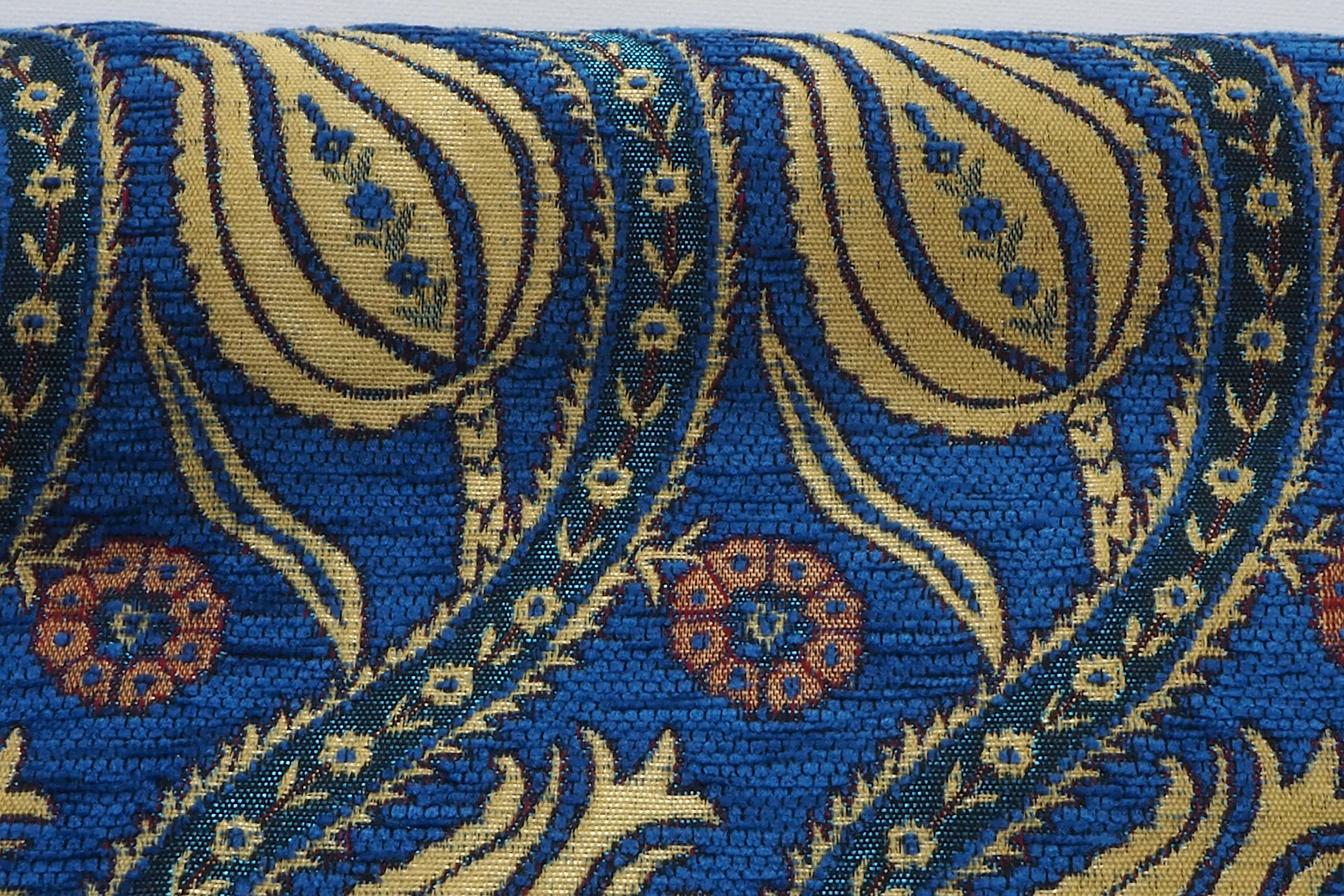Upholstery Fabric, Turkish Fabric by the Yards, Turkish Navy Blue Tulip ...