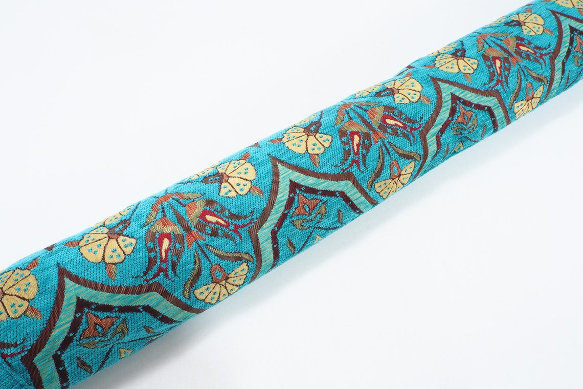 Upholstery Fabric Turkish Fabric by the Yards Turquoise Blue - Etsy