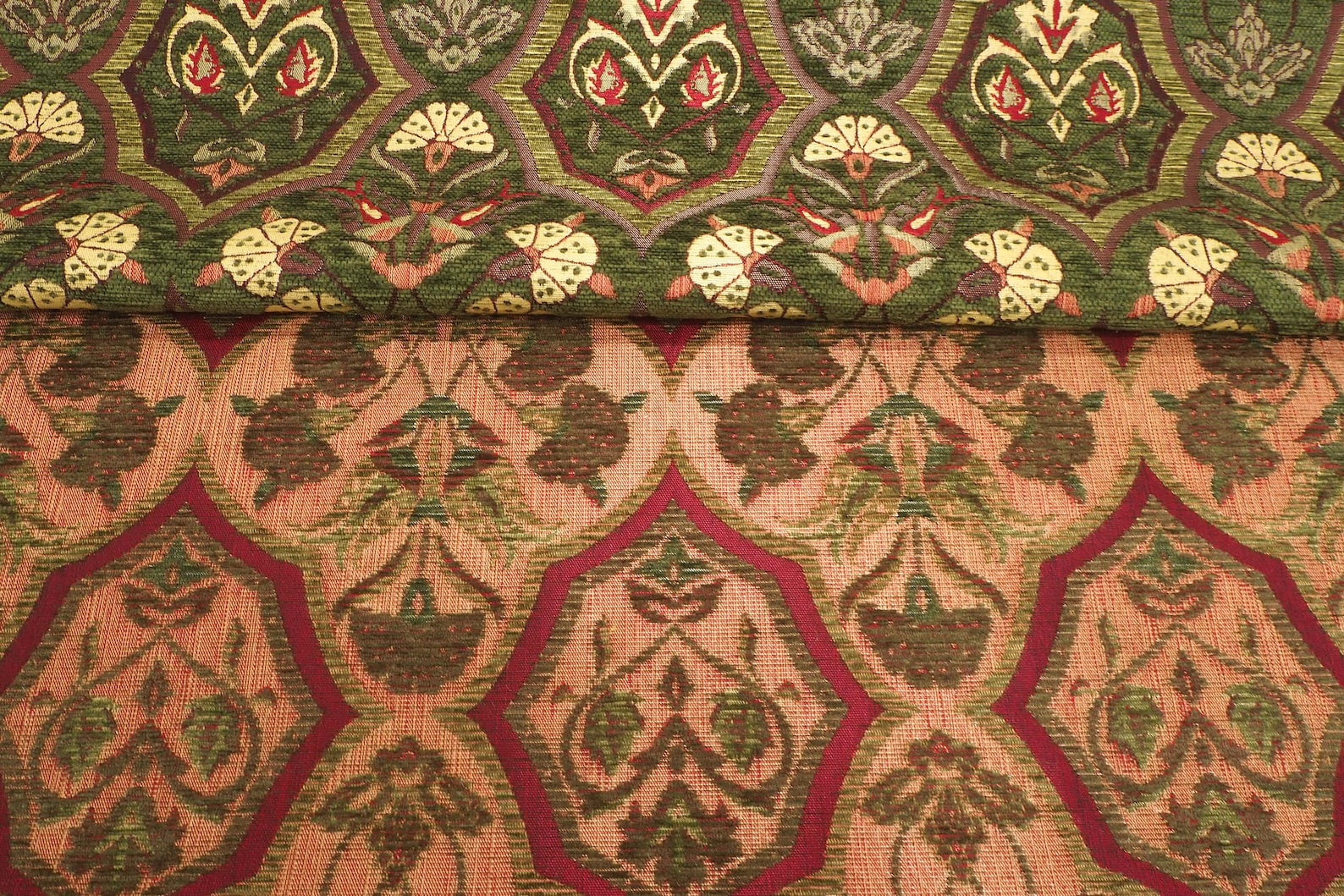Upholstery Fabricturkish Moss Green Carnation Pattern - Etsy