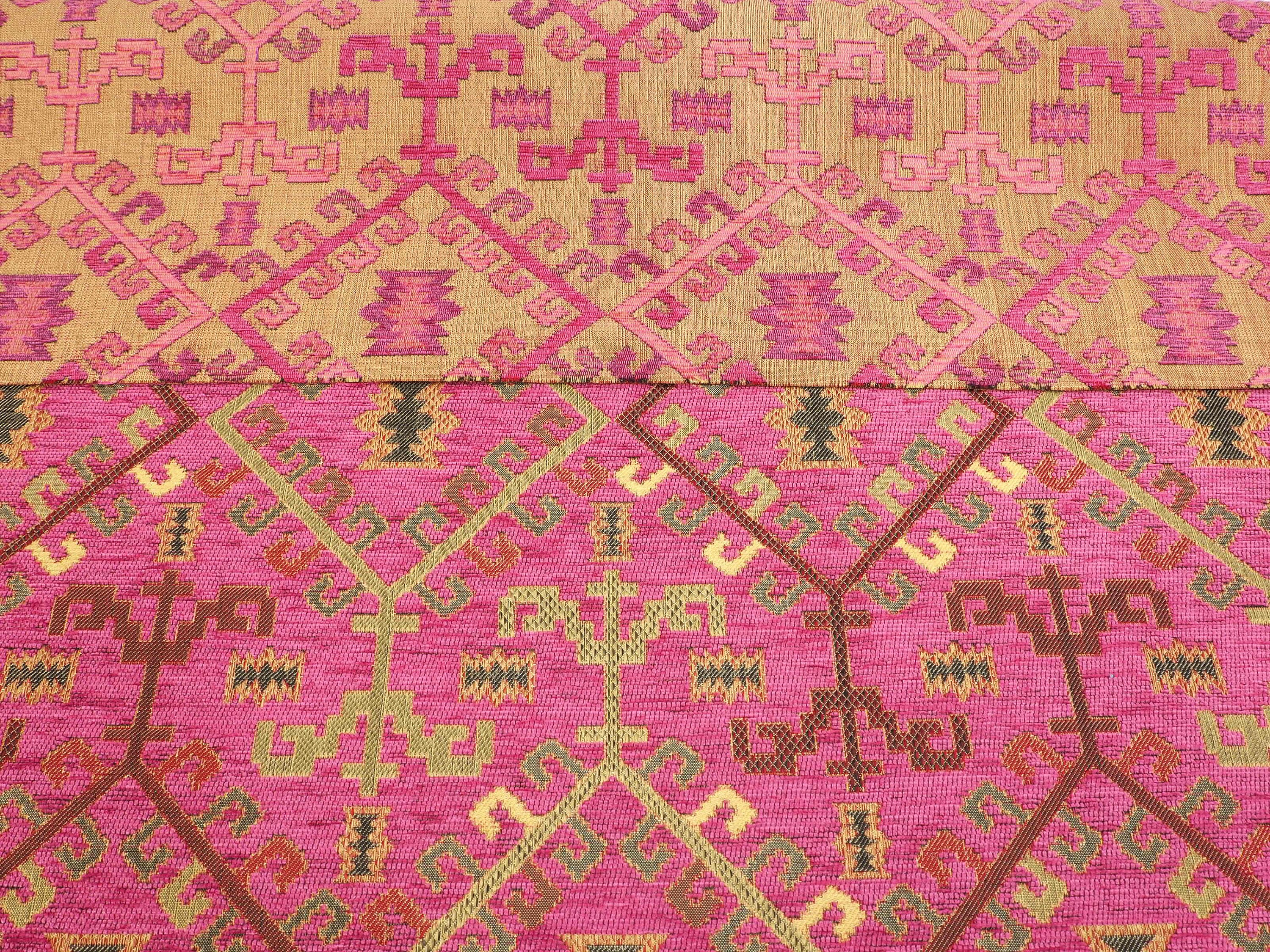 Upholstery Fabric,kilim Design Fabric,turkish MAZENDA PINK Kilim ...