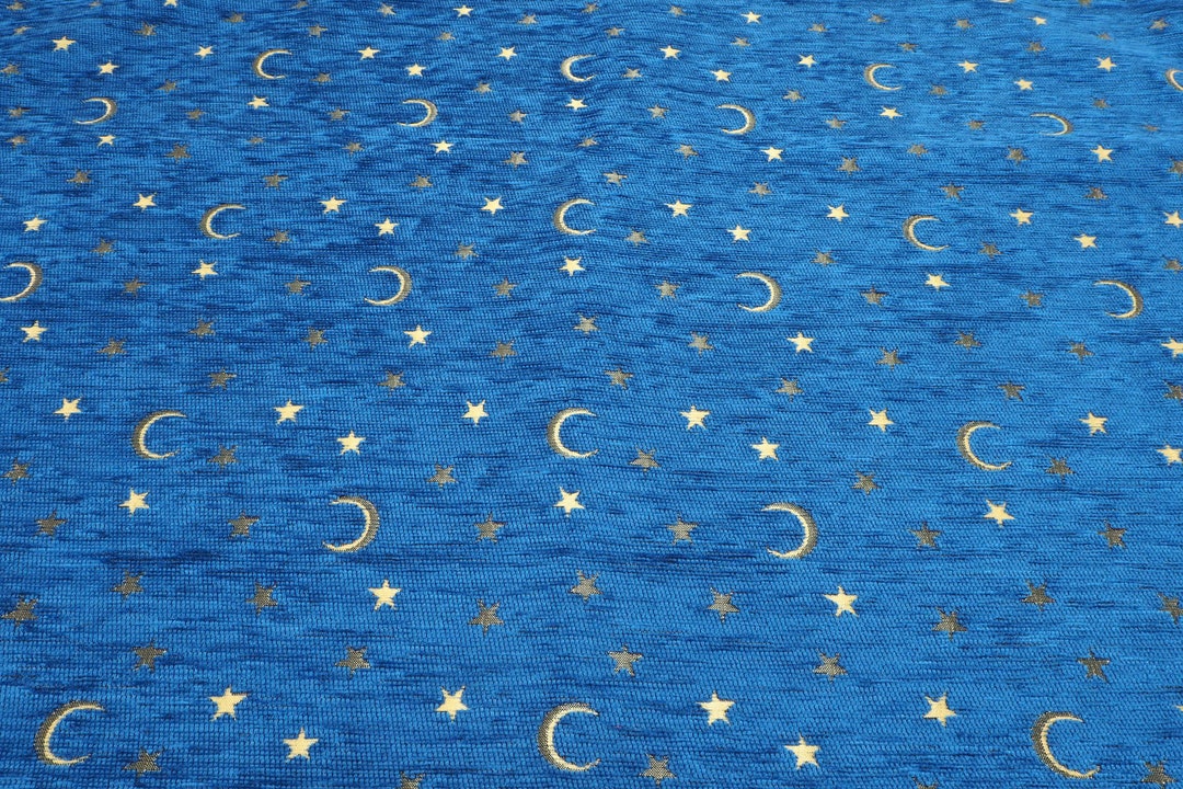 Upholstery Fabric,turkish Fabric by the Yards,turkish Navy Blue Arabian ...