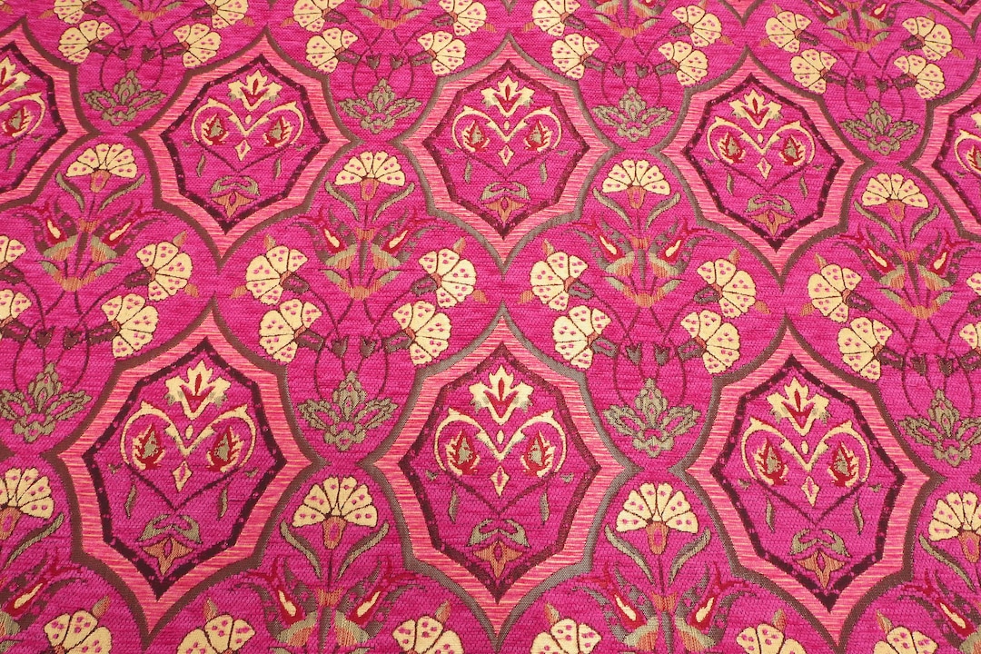 Upholstery Fabric, Turkish Fabric by the Yards, Turkish Pink Carnation ...