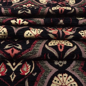 Upholstery Fabric, Turkish Fabric by the Yards, Turkish Black Carnation ...