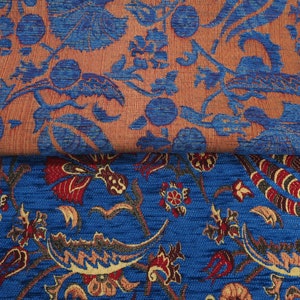Upholstery Fabric,turkish Fabric by the Yards,turkish NAVY BLUE ...