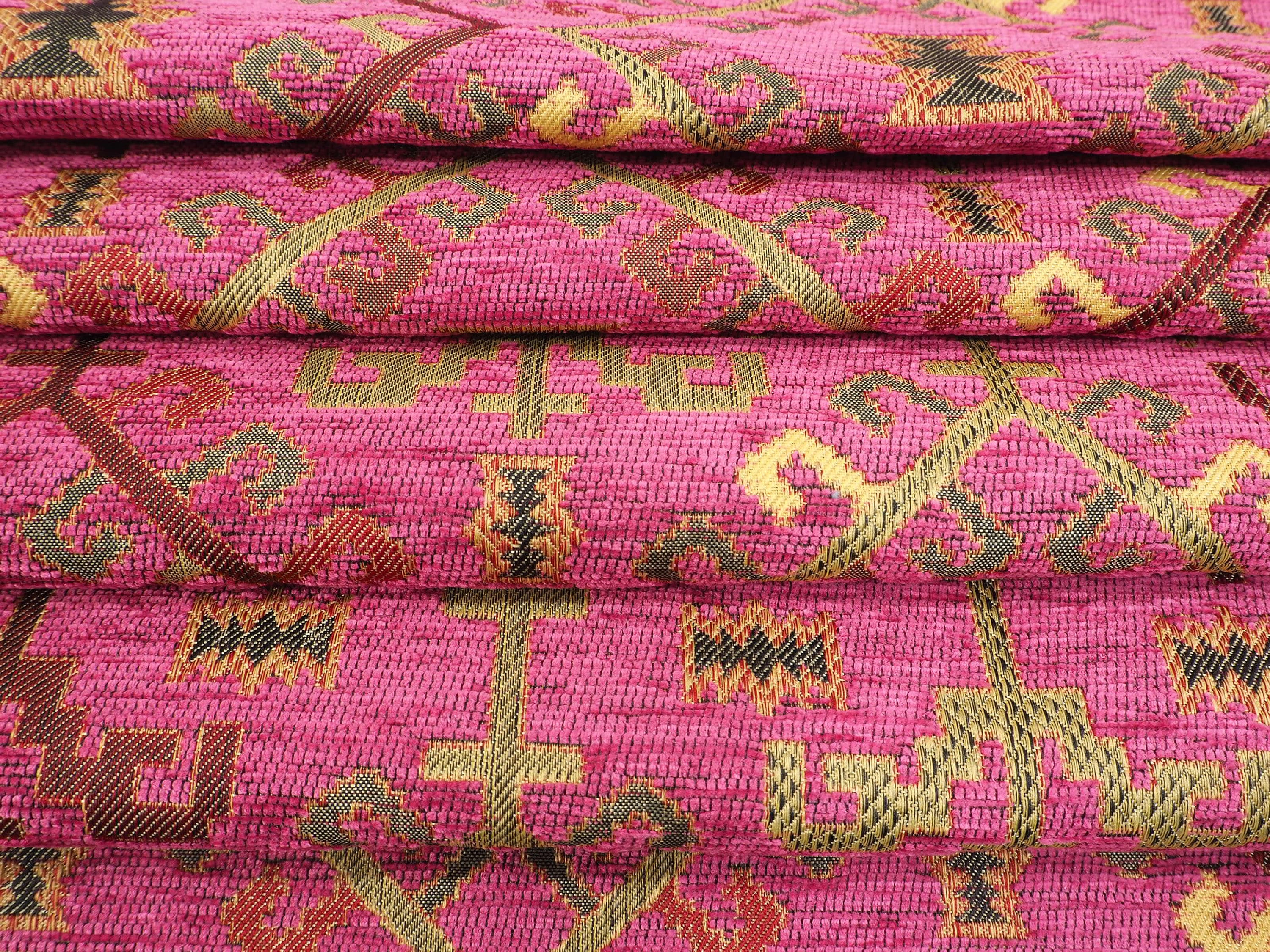 Upholstery Fabric,kilim Design Fabric,turkish MAZENDA PINK Kilim ...