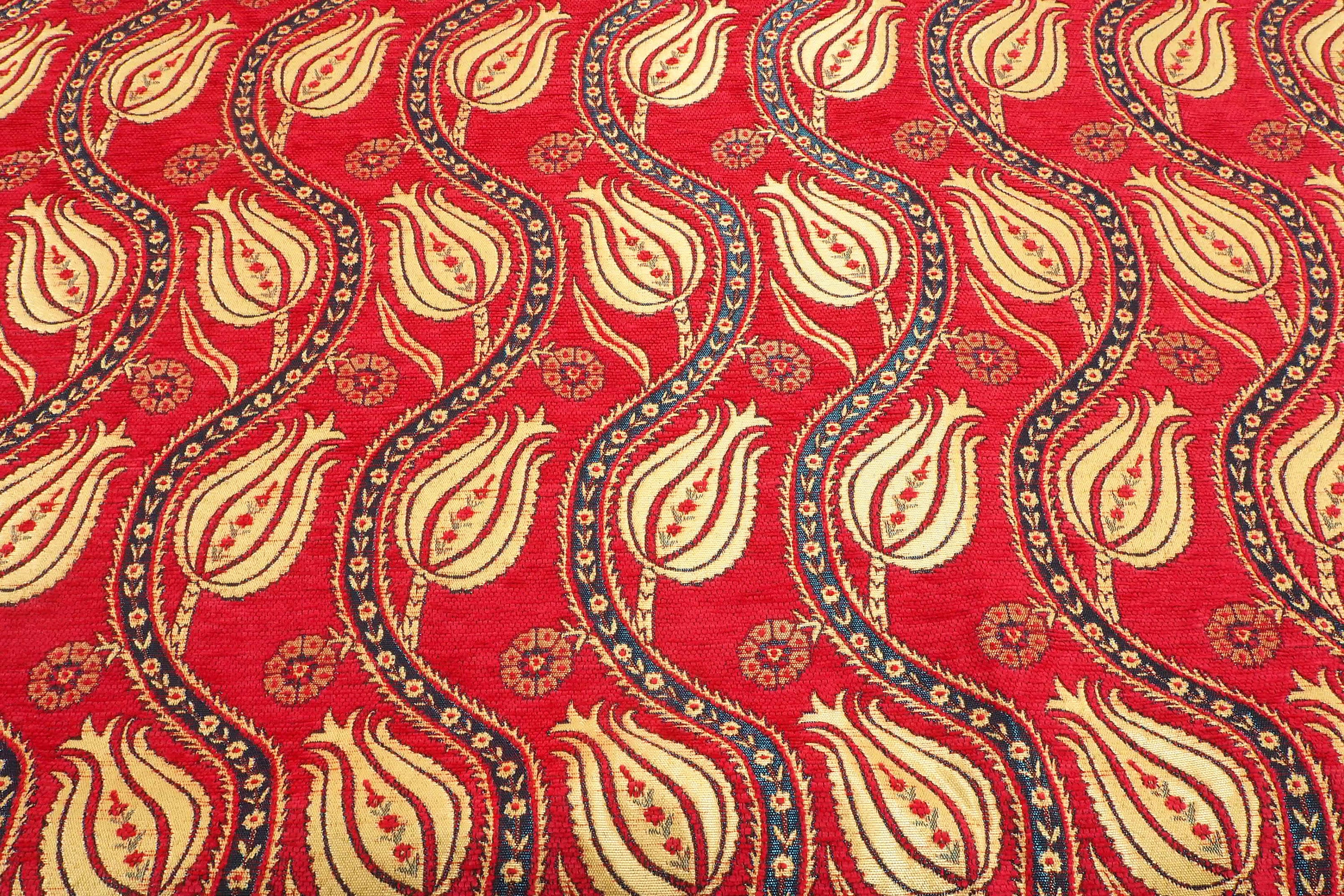 Upholstery Fabric Turkish Fabric by the Yards Turkish Red | Etsy