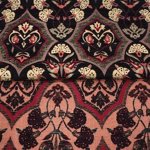 Upholstery Fabric, Turkish Fabric by the Yards, Turkish Black Carnation ...