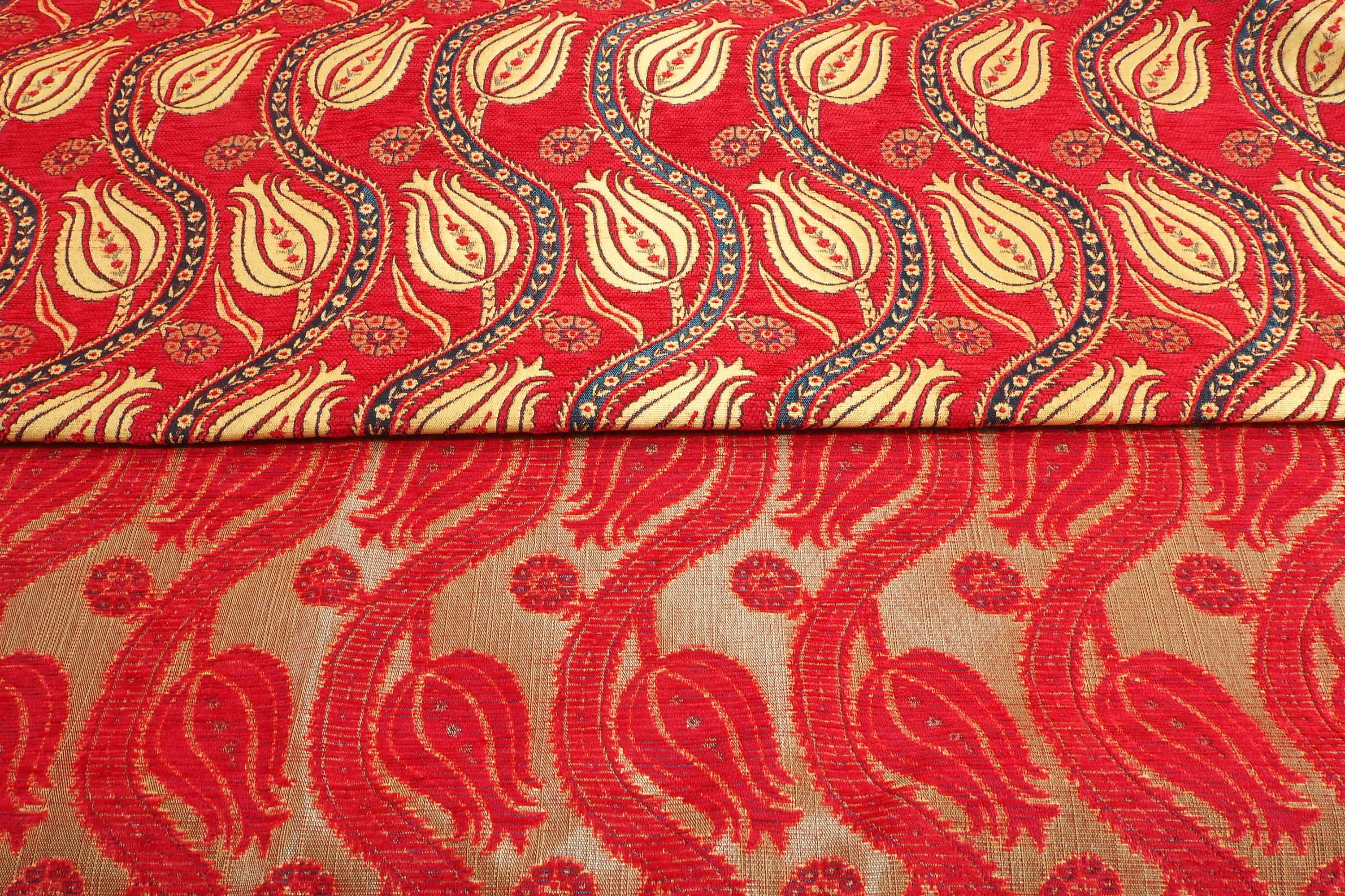 Upholstery Fabric Turkish Fabric by the Yards Turkish Red - Etsy