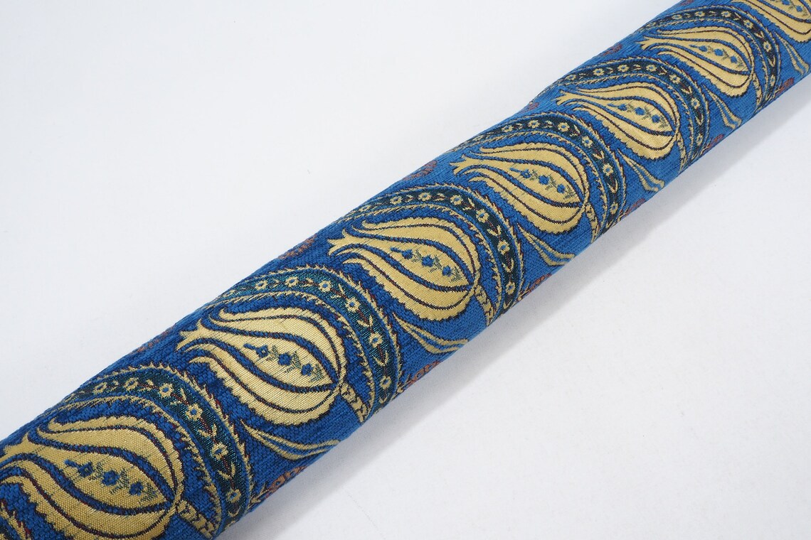 Upholstery Fabric, Turkish Fabric by the Yards, Turkish Navy Blue Tulip ...
