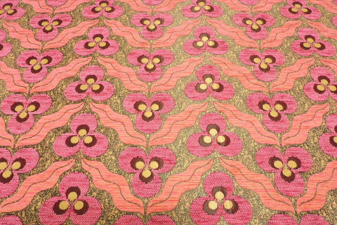 Upholstery Fabric,turkish Fabric by the Yards, Turkish Pale Pink Tiger ...