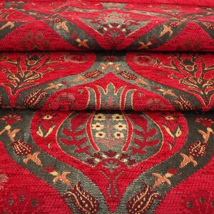 Upholstery Fabric, Turkish Fabric by the Yards, Turkish Red Tulip ...