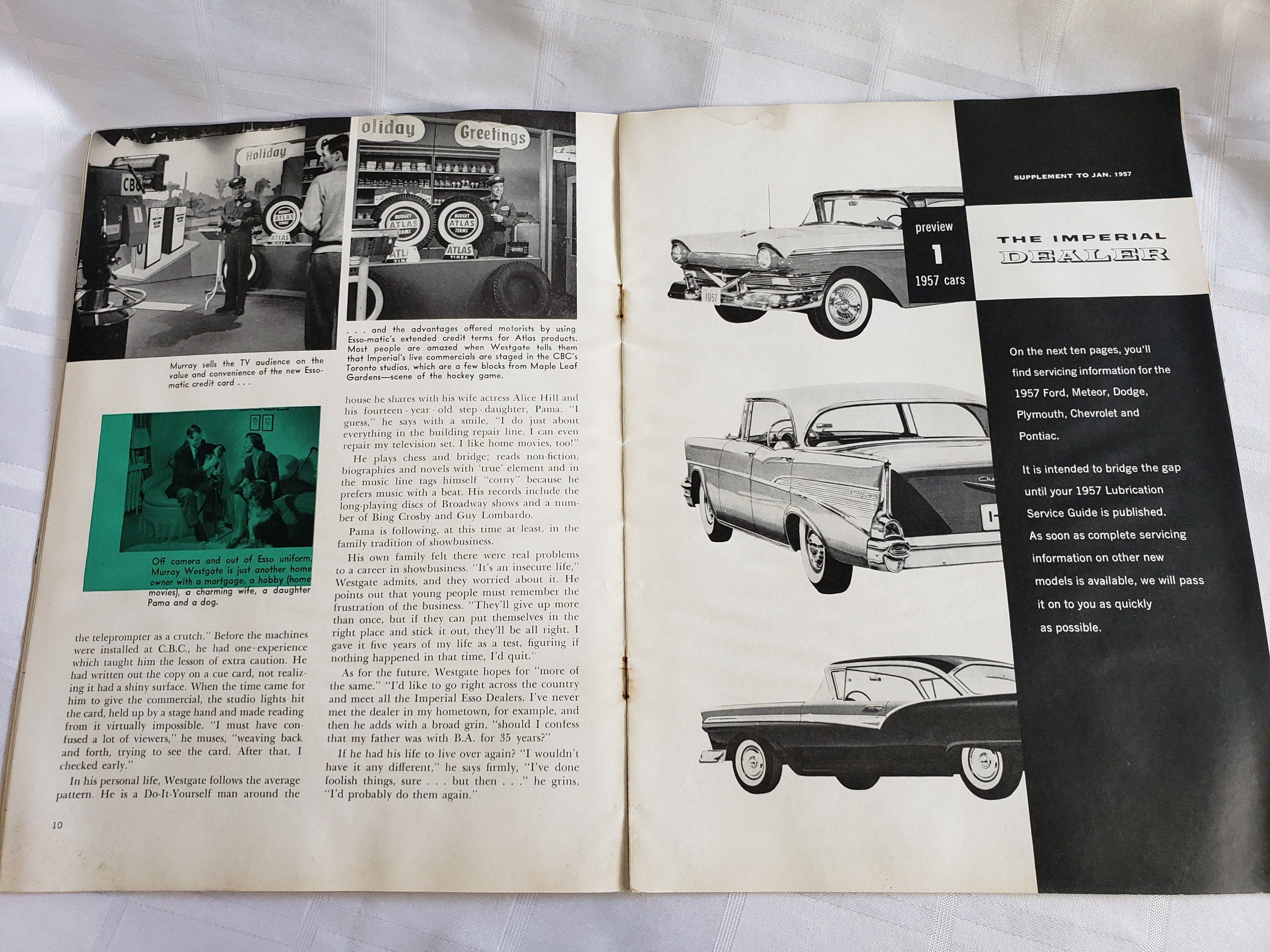1957 ESSO Lubrication Chart Book Magazine Gas Oil Advertising ...
