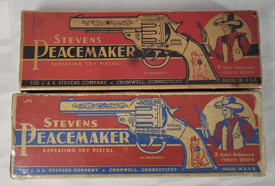 Vintage Stevens Peacemaker Kids Toy Original Pair of Boxes Antique ...