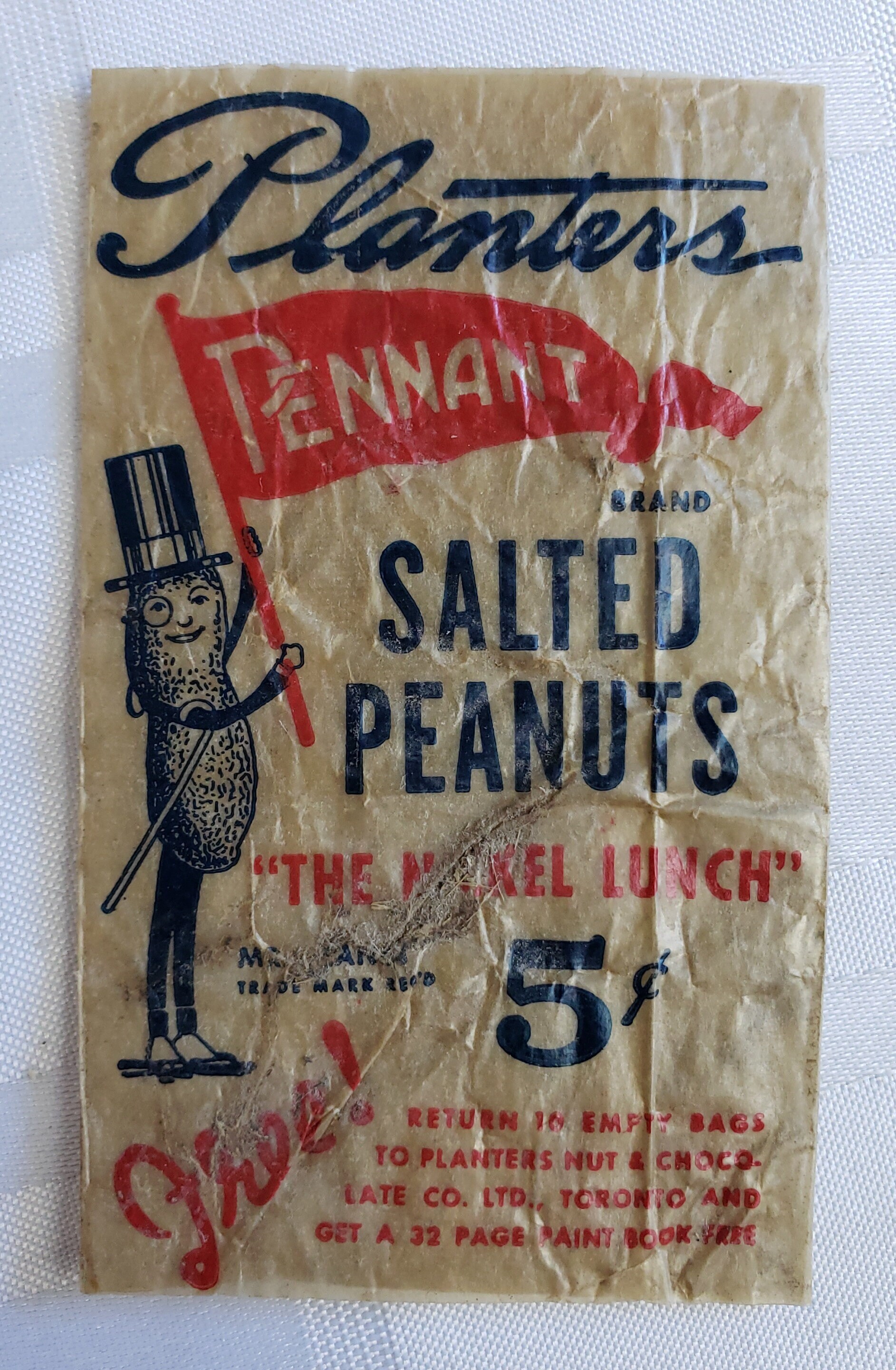 Planters Salted Peanuts MLB Baseball Package Original Antique ...