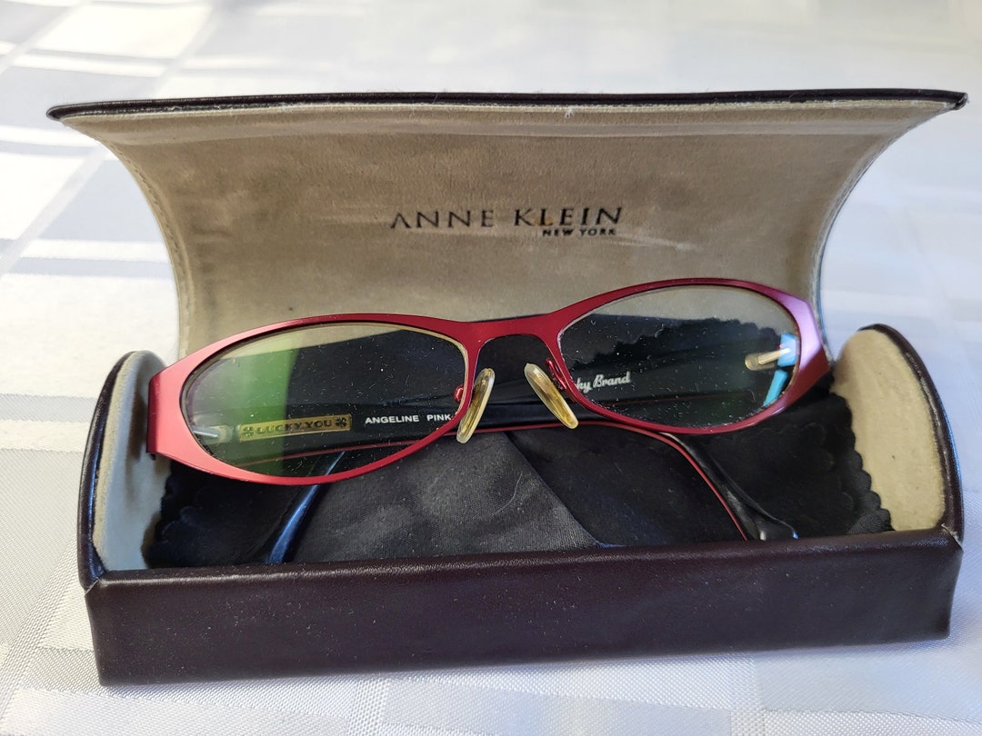 Anne Klein New York Case and Lucky You Brand Angeline Pink Glasses ...