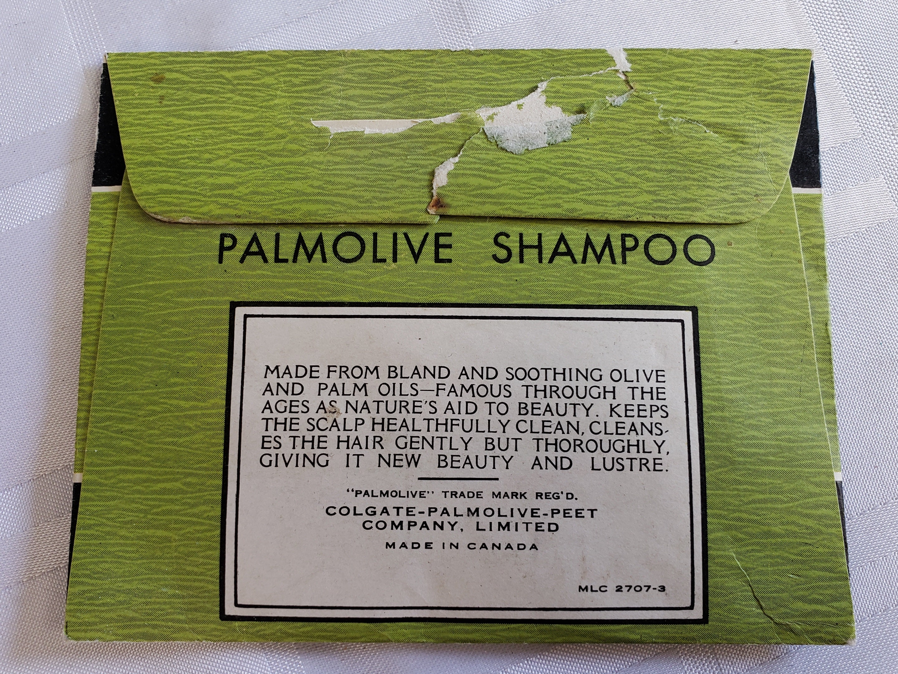 Palmolive Shampoo Hair Advertising Package Antique Vintage Rare ...
