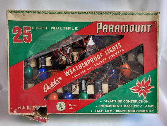 Paramount Christmas Lights Hanging X-MAS Home Decor Antique - Etsy