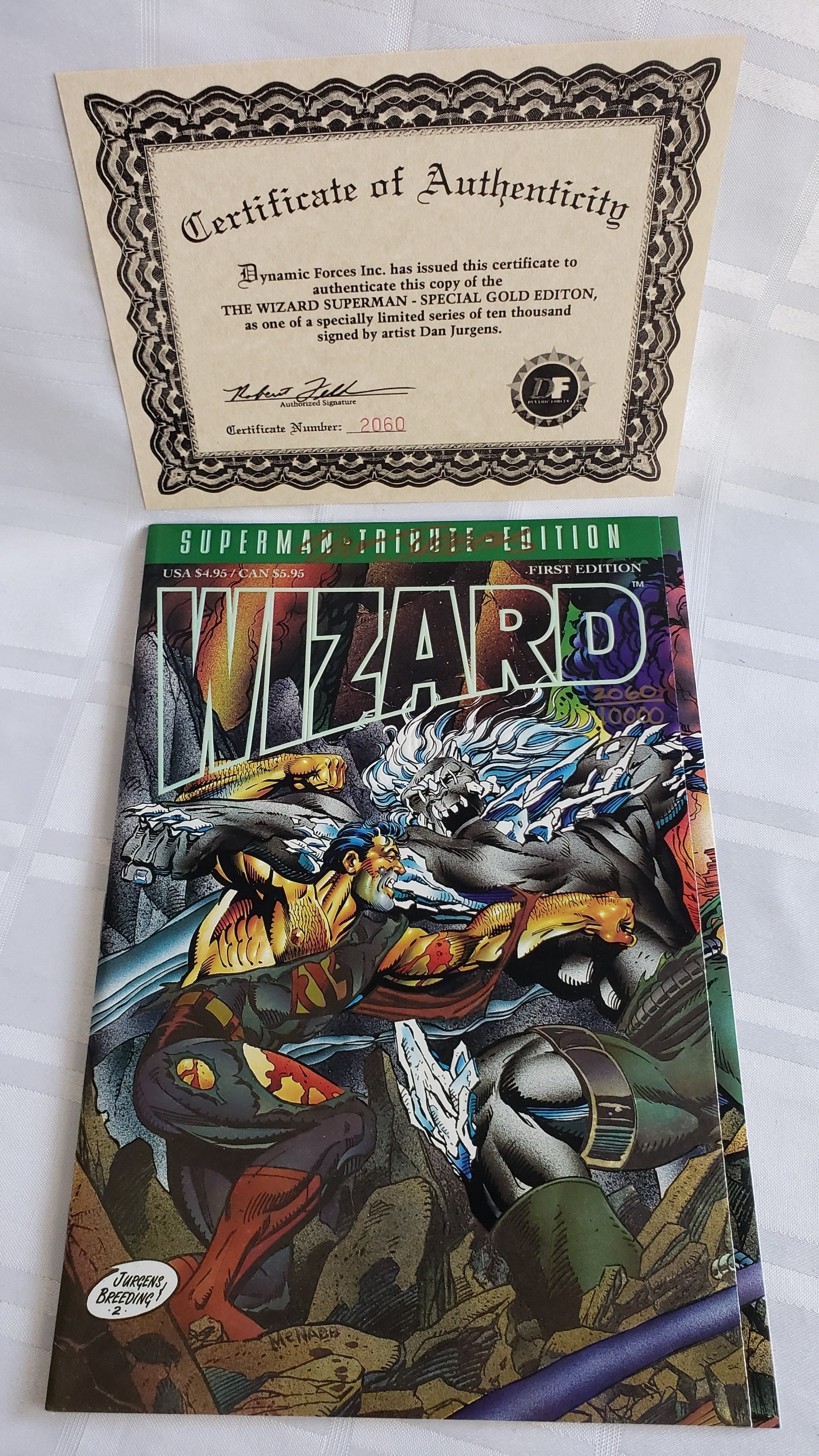 Wizard Comic Book Signed First Edition 2060 / 10000 Limited Edition ...