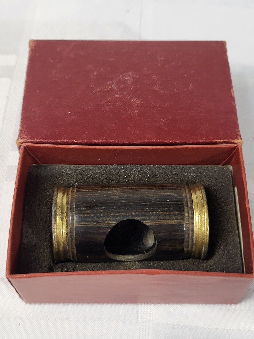 Van Cort Glass Lens Looking Device Wood and Metal Antique Angle Vintage ...