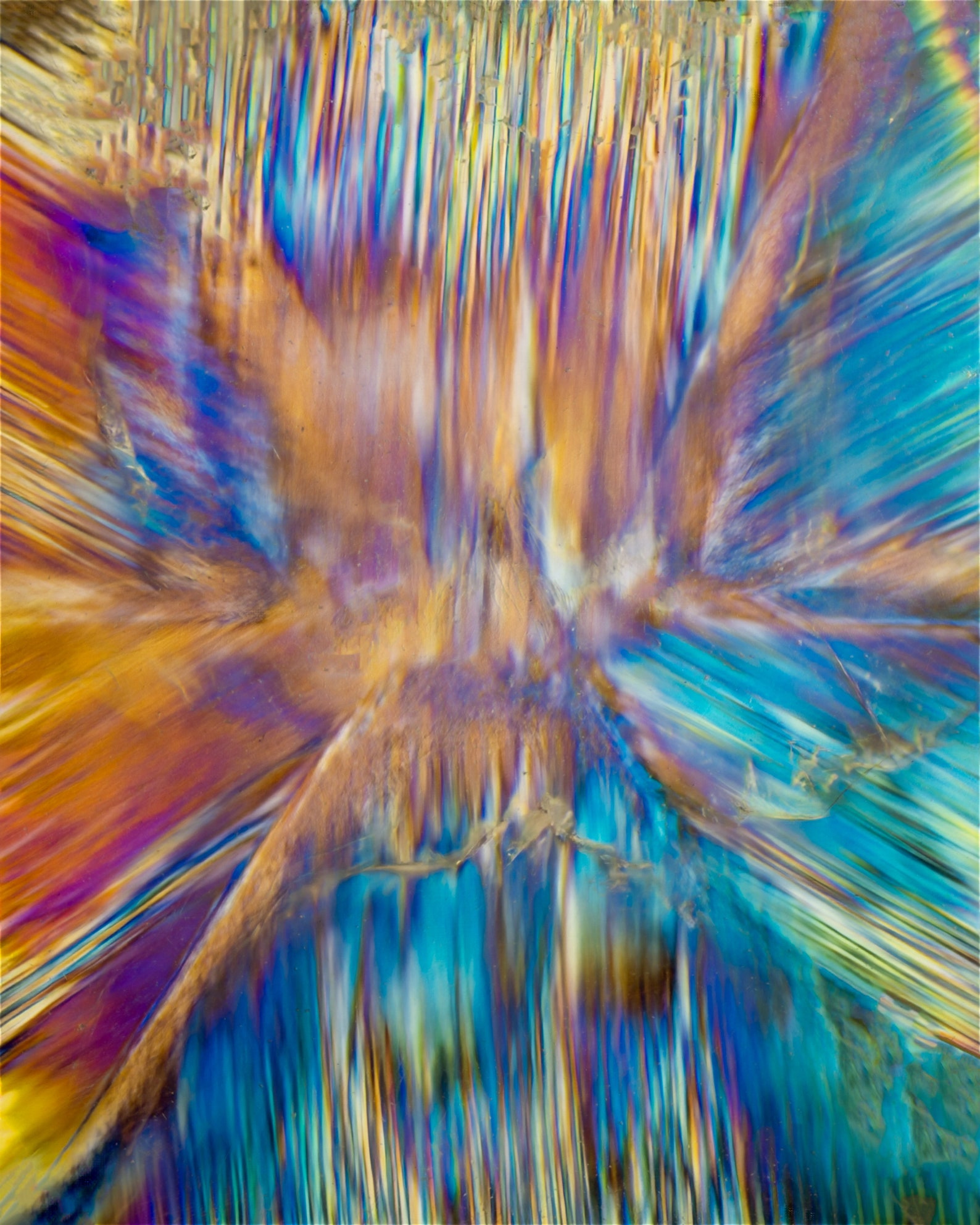 Trapiche Quartz, Trippy Rainbow Pattern, Gemology Microscope Metal Wall ...