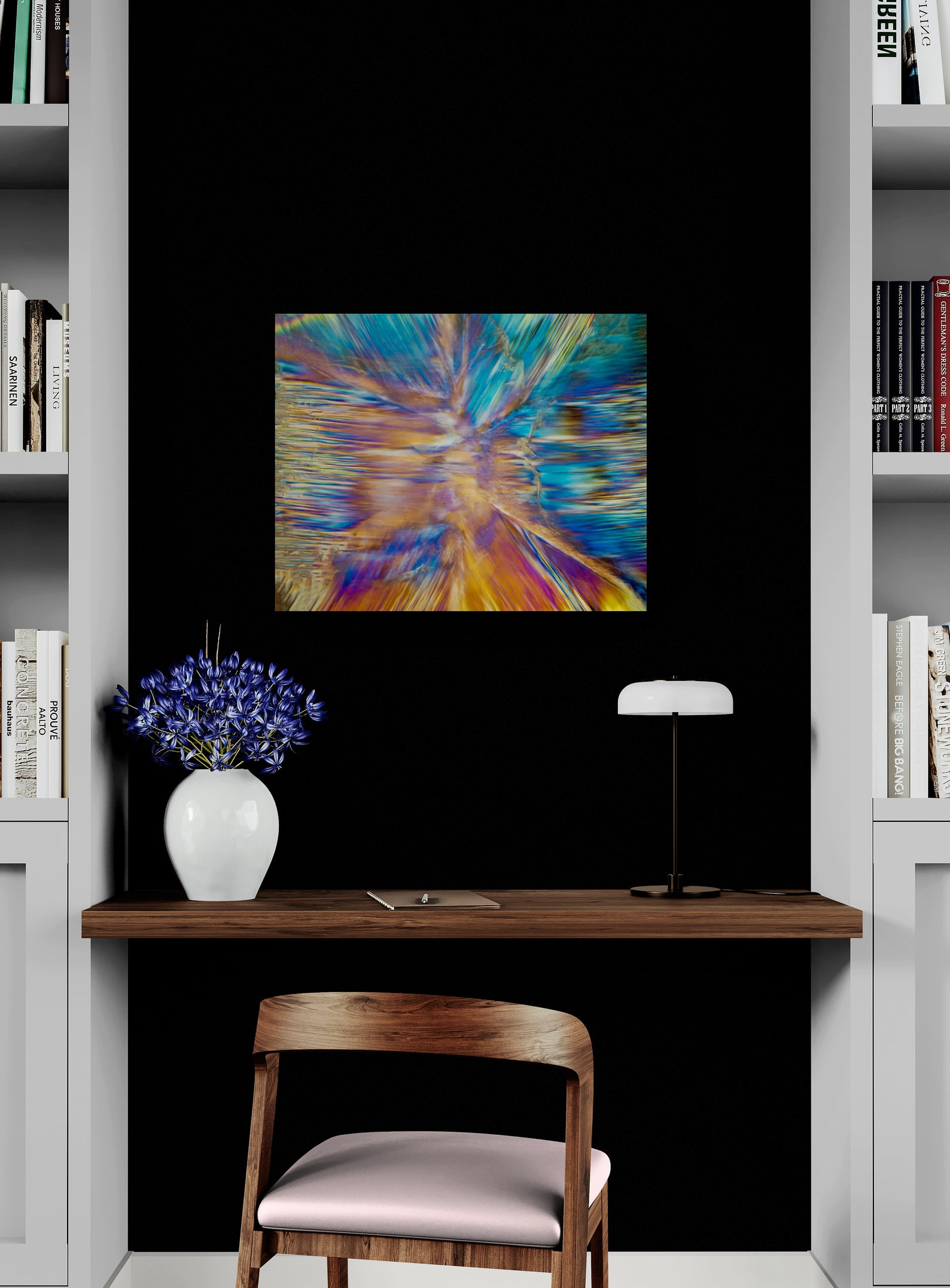 Trapiche Quartz, Trippy Rainbow Pattern, Gemology Microscope Metal Wall ...