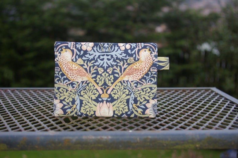 William Morris Strawberry Thief Fabric Purse - Red or Blue - Etsy