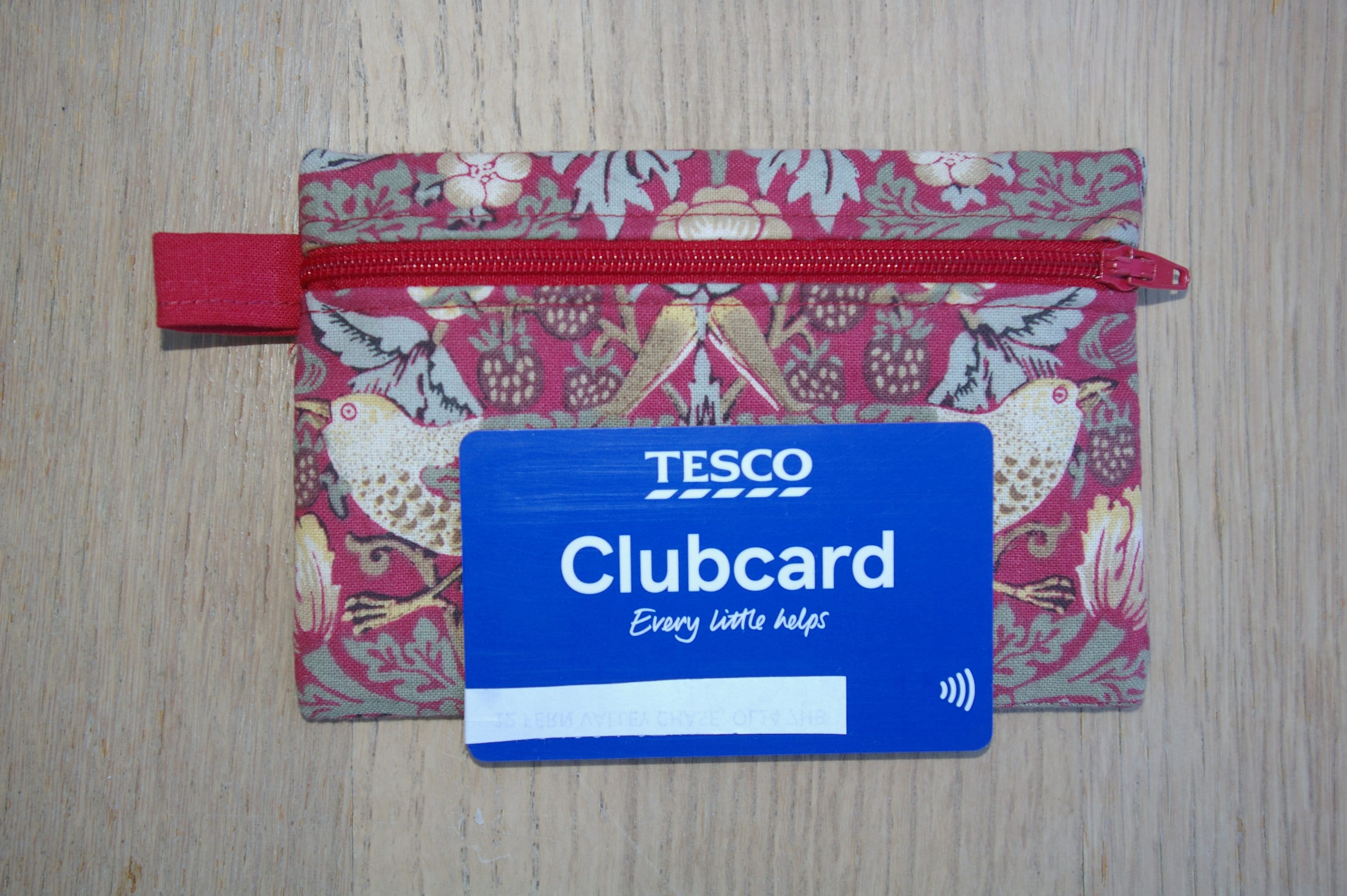 William Morris Strawberry Thief Fabric Purse Red, Blue or Green - Etsy