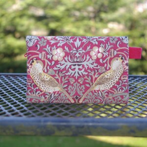 William Morris Strawberry Thief Fabric Purse - Red, Blue or Green - Etsy
