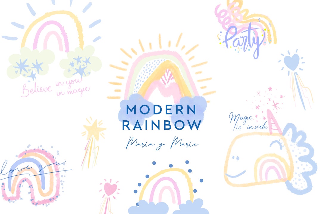 Rainbow Clipart Rainbow Clipart Rainbow Baby Rainbow Design Kit ...