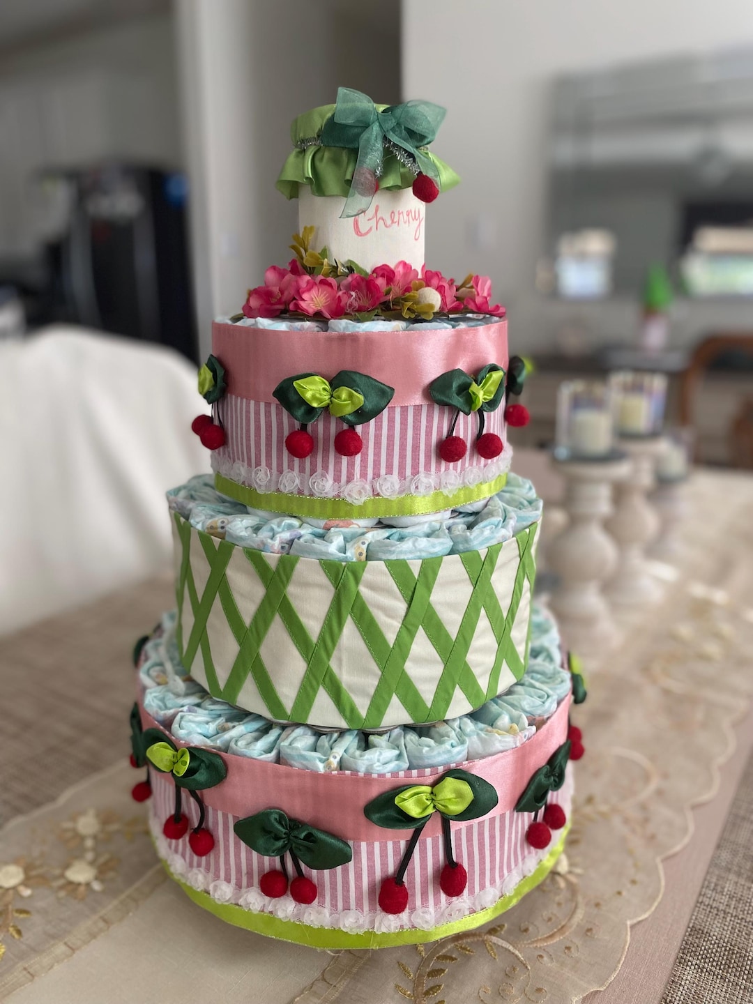 Diaper Cake Tower-baby Shower, Gender Reveal, Baptismal, Gift for New ...