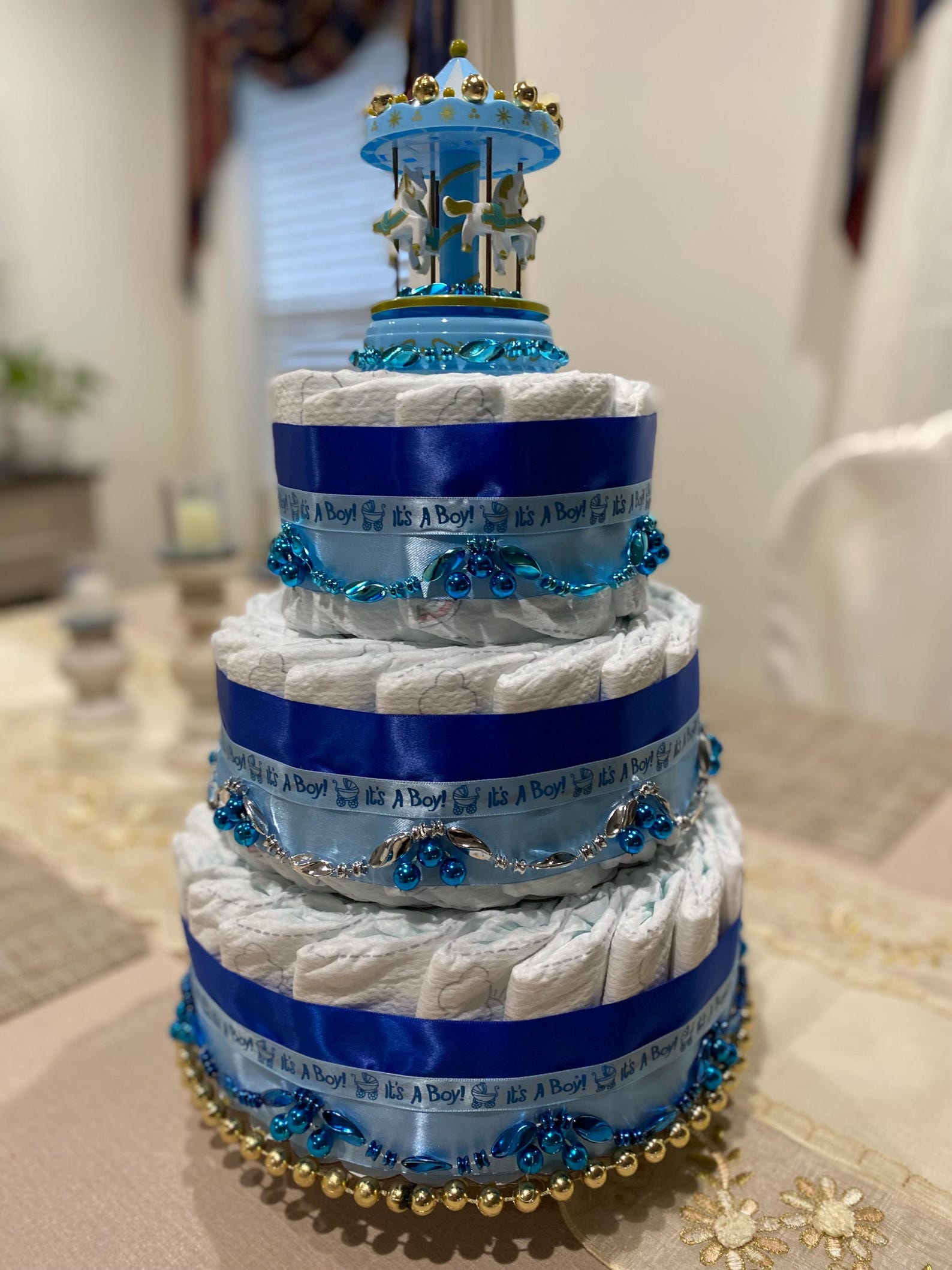 Diaper Cake Tower-baby Shower, Gender Reveal, Baptismal, Gift for New ...