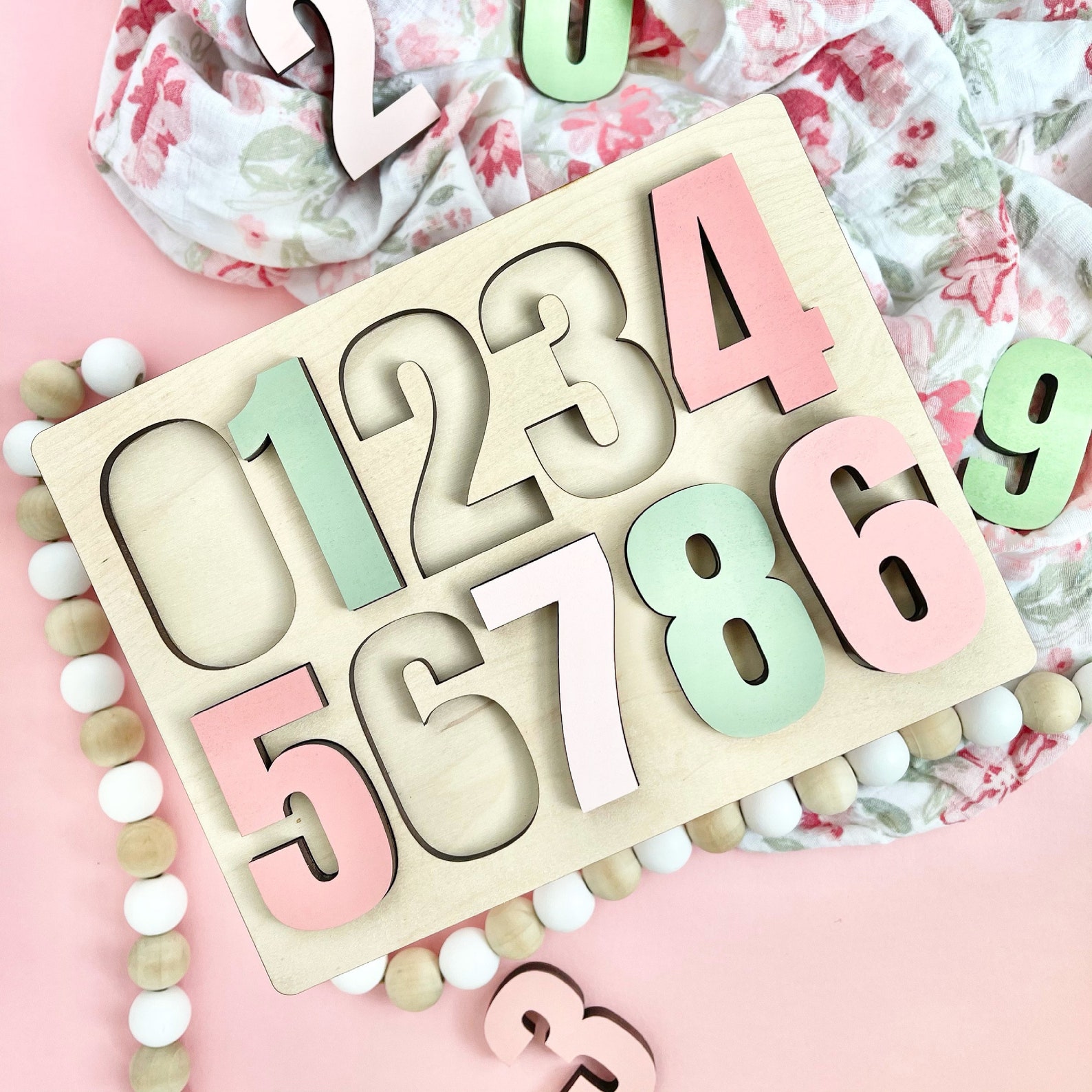 Number Puzzle Toddler Learning Game | Etsy