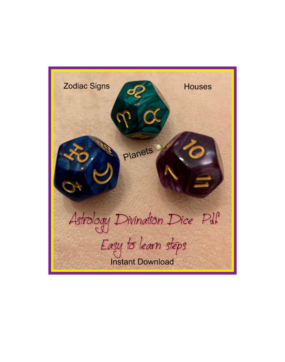 Astrology Dice Divination Instructions (PDF Download) - Etsy